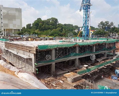 Structural Works Are Underway At The Construction Site Editorial Photo