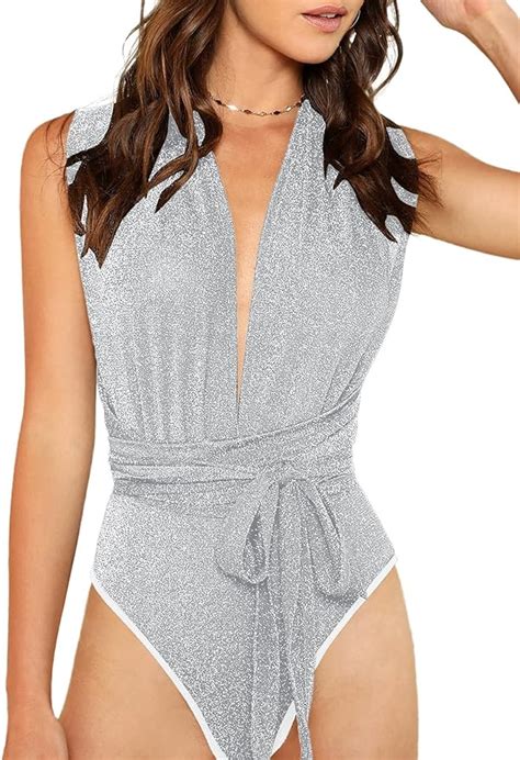 Verdusa Womens Sleeveless Sexy Deep V Neck Cross Back