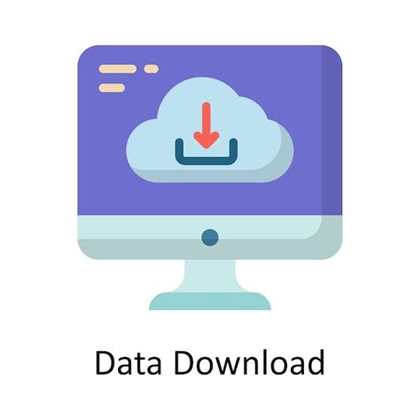 Premium Vector Data Download Vector Flat Icon Design Illustration