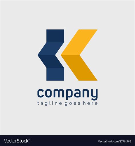 Arrow Letter K Construction Building Logo Design Vector Image