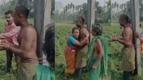 ভিডিও বিজেপি করার অপরাধ ধর্ষণের অভিযোগ দিয়ে প্রৌঢ়কে ল্যাম্পপোস্টে