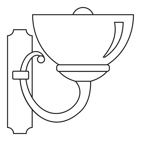 Wall Lamp Icon Outline Style 14866753 Vector Art At Vecteezy