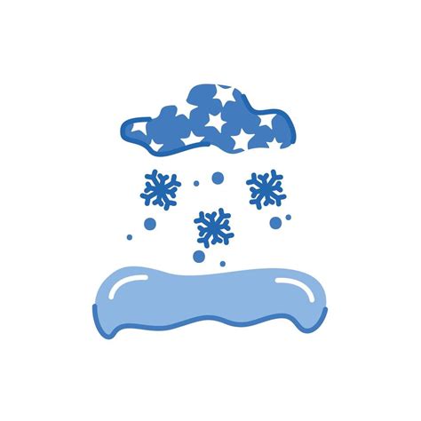 Clouds With Snowflakes Weather Symbol Isolated Icon 2662618 Vector Art