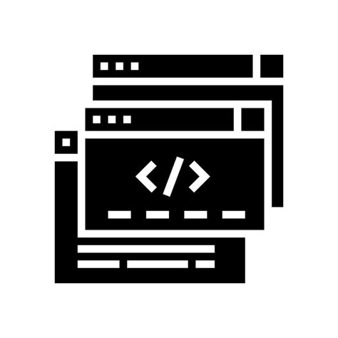 Code Windows Glyph Icon Vector Illustration 10314892 Vector Art At Vecteezy