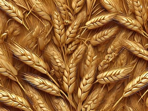 Premium Ai Image Wheat Seamless Pattern Design
