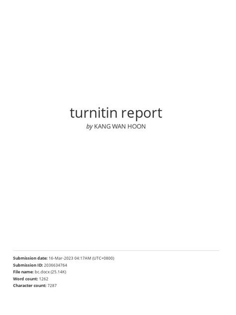 Turnitin Report Pdf