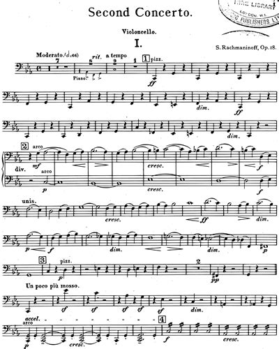 Piano Concerto No 2 In C Minor Op 18 Cello Sheet Music By Sergei