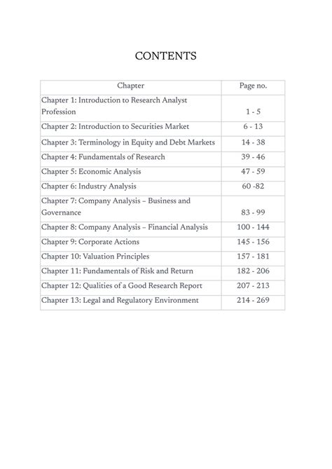 Nism Research Analyst Exam Study Notes Profitnama