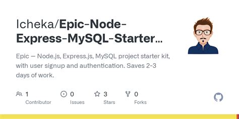 Github Ichekaepic Node Express Mysql Starter Kit With Ready Made