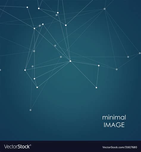 Abstract Connection Structure On Dark Background Vector Image