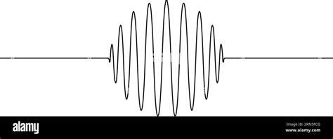Wave Forms Amplitude Round Ring Sphere Draw One Line Wave Stock