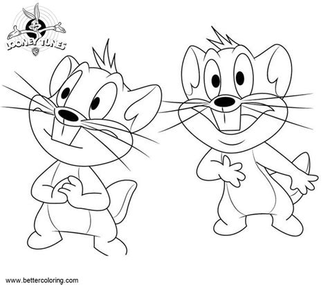 Mouse Mac And Tosh From Looney Tunes Coloring Pages Free Printable