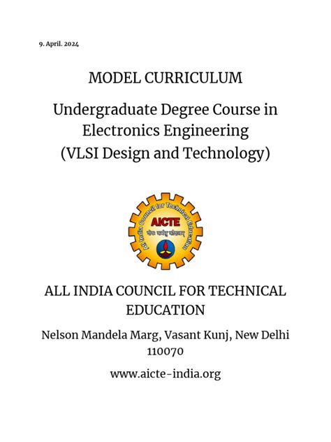 Ug In Electronics Engineering Vlsi Design And Technology Updated On