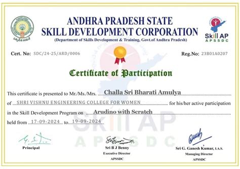 Arduino Scratch Workshop Skilldevelopment Sri Bharati Amulya Challa