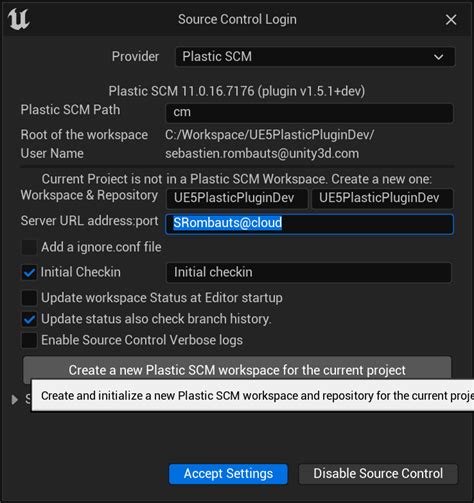 适用于虚幻引擎的 Unity 版本控制（前身为 Plastic Scm）插件 Unity 文档