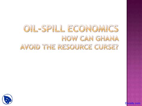 Oil Spill Economics Buisness Management Lecture Slides Docsity