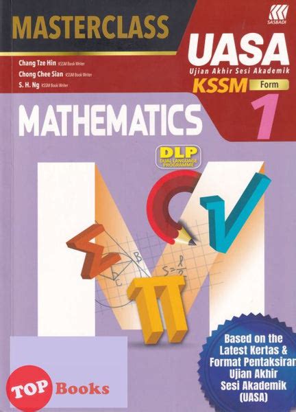 Topbooks Sasbadi Masterclass Uasa Mathematics Dlp Form 1 Kssm 2023