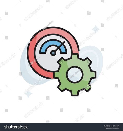 Performance Management Vector Filled Outline Icon Stock Vector Royalty Free 2045464634