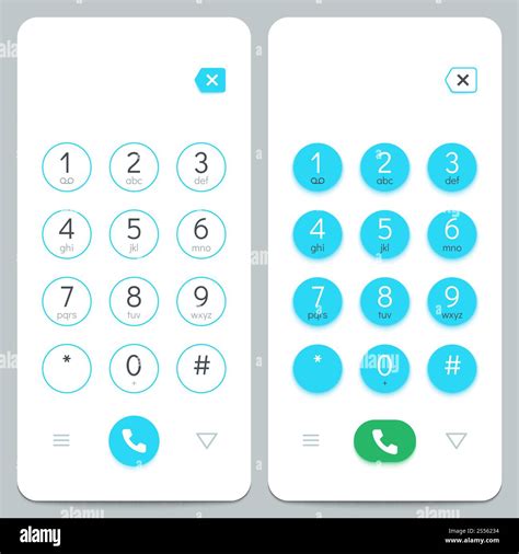 Phone Keypad Smartphone Screen Keyboard With Numbers Isolated Vector
