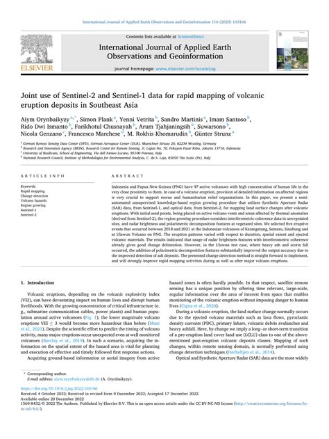 Pdf Joint Use Of Sentinel 2 And Sentinel 1 Data For Rapid Mapping Of