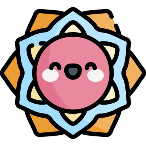 Mandala Kawaii Lineal Color Icon