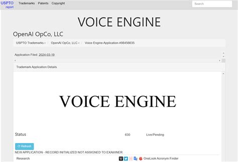 New Openai Trademark Voice Engine Community Openai Developer Forum