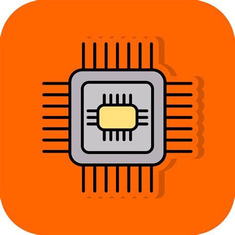 Cpu Filled Orange Background Icon 42953415 Vector Art At Vecteezy