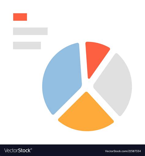 Pie Chart Flat Royalty Free Vector Image Vectorstock