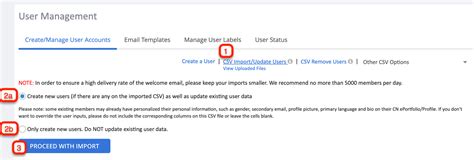 CSV Import Update Users CourseNetworking