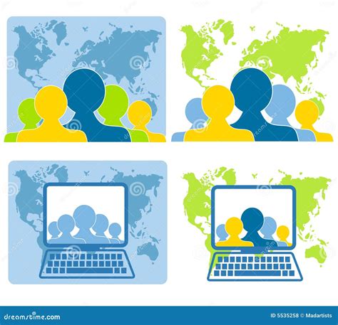 Global Teamwork Networking Stock Illustration Illustration Of