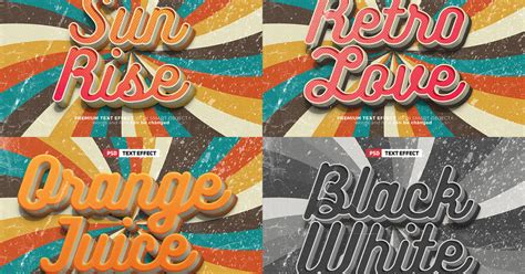 Vintage Retro Text Effect Vol 2 Layer Styles Including Retro And Black