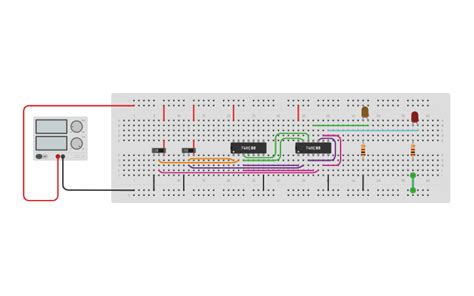 circuit design half adder using nand gates tinkercad
