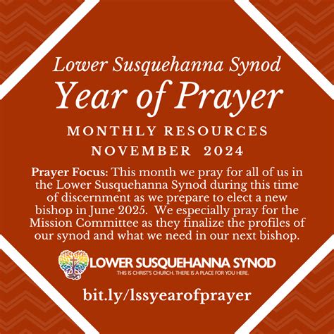 January 2025 Lss Year Of Prayer Resources Lower Susquehanna Synod