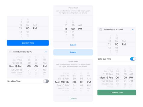 Ios Datepicker Template For Figma Free Web App Design Figma Web Design