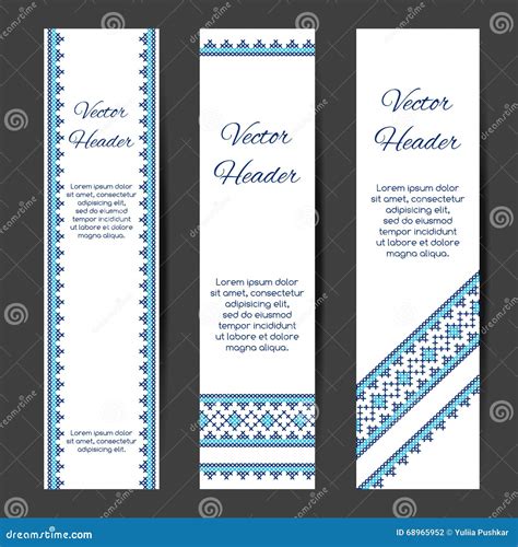 Header Or Banner Design Templates Stock Vector Illustration Of