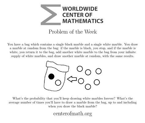 The Center Of Math Blog Problem Of The Week