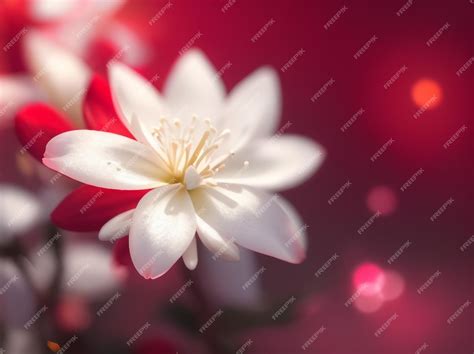 Premium Ai Image Jasmine Serenity Snow White Gradient Abstract
