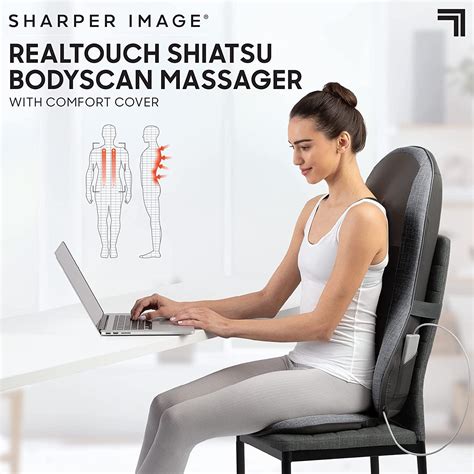 Sharper Image Smartsense Shiatsu Realtouch Chair Pad Massager With