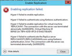When Hyper V Replica Fails To Initialize