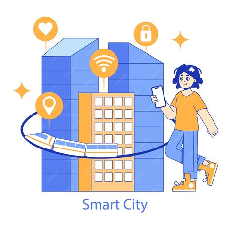 Premium Vector Hyperconnectivity Concept An Illustration Of Smart City Technology Integrated