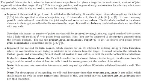 Solved Import Numpy As Np Class Robotarm Def