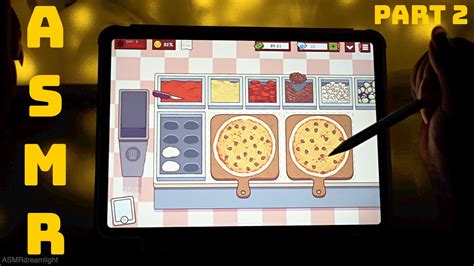 ASMR iPad Good Pizza, Great Pizza Part 2 (Tapping, Scratching triggers ...