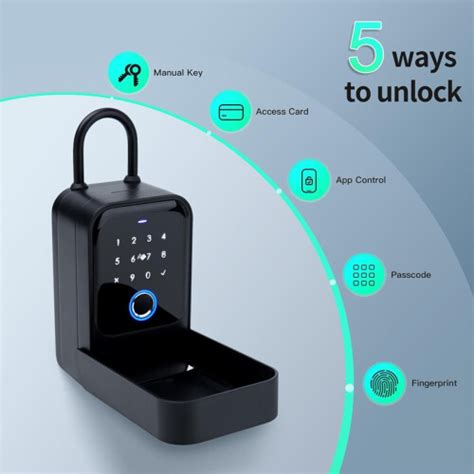 Smart Key Lock Box Bluetooth Box With Fingerprint And Passcode Access