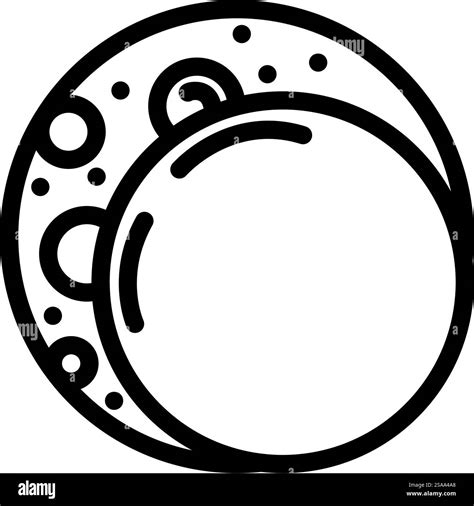 Lunar Eclipse Natural Phenomena Line Icon Vector Lunar Eclipse Natural Phenomena Sign Isolated