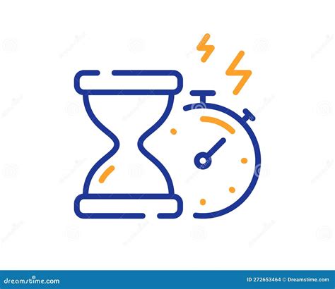 Hourglass Timer Line Icon Stopwatch Time Sign Vector Stock Vector Illustration Of Hour Fast