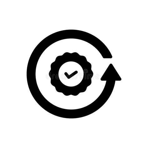 Black Solid Icon For Ensuring Assure And Establish Stock Vector