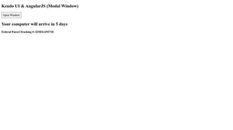 Kendoui And Angular Modal