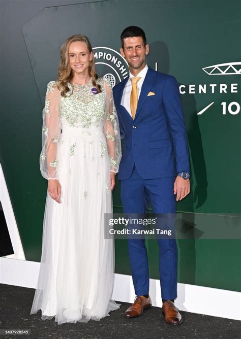 Elena Rybakina And Novak Djokovic Attend The Wimbledon Champions
