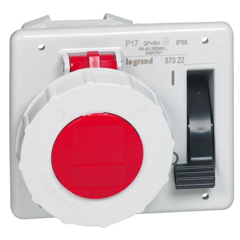 Interlocked Switched Socket With Small Flange P17 Ip55 380415v