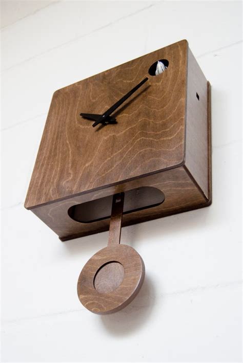 Quercus Modern Cuckoo Clock In Walnut Finish